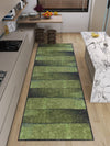 Regal Texture Checkered Green Washable Rug | JUSTRUG