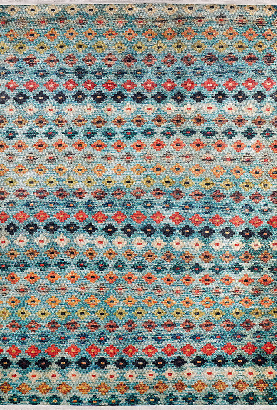 Aztec Ambience Ethnic Multicolor Washable Rug | JUSTRUG
